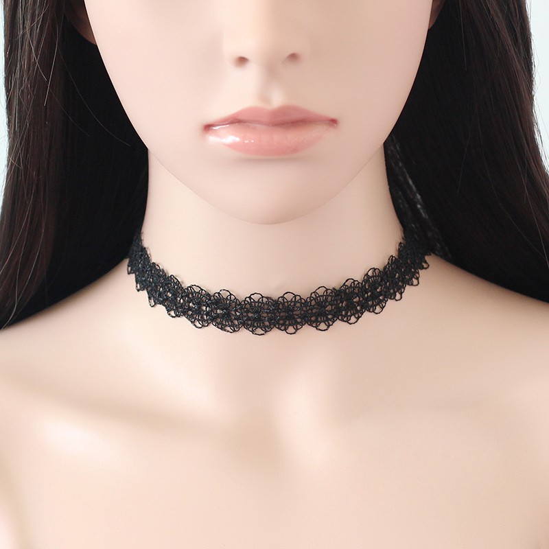 New Women Ladies Choker Floral Lace Neck Collar Adjustable Necklace ...