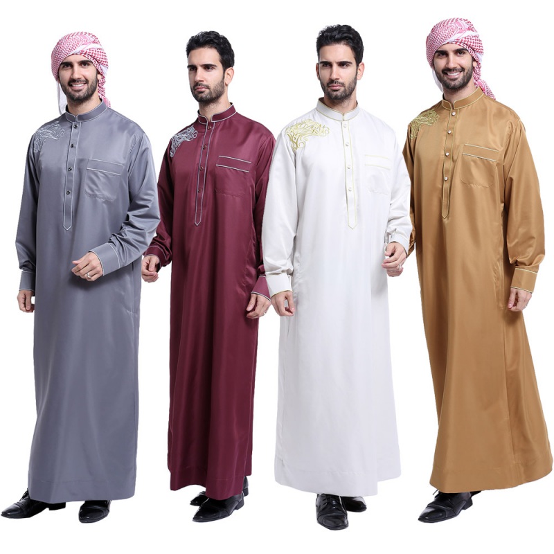 Saudi Thobe Men Galabeya Thoub Abaya Robe Dishdasha Arabic Kaftan ...
