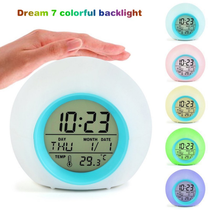 Led 7 Color Changing Alarm Clock 2021高い素材