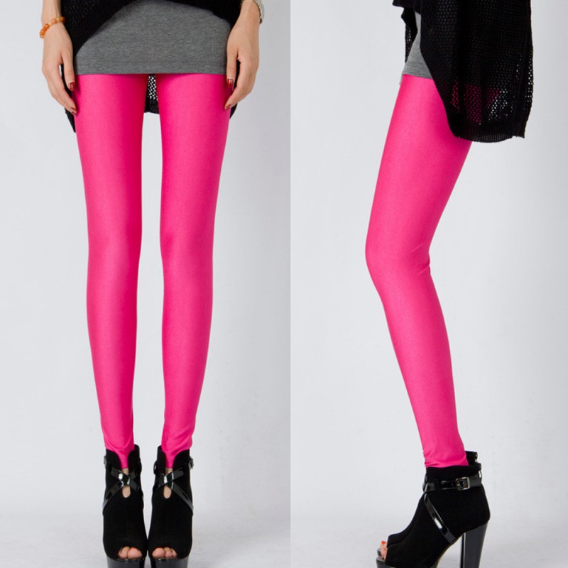 New Sexy Women High Waist Faux Leather Stretchy Skinny Leggings Slim