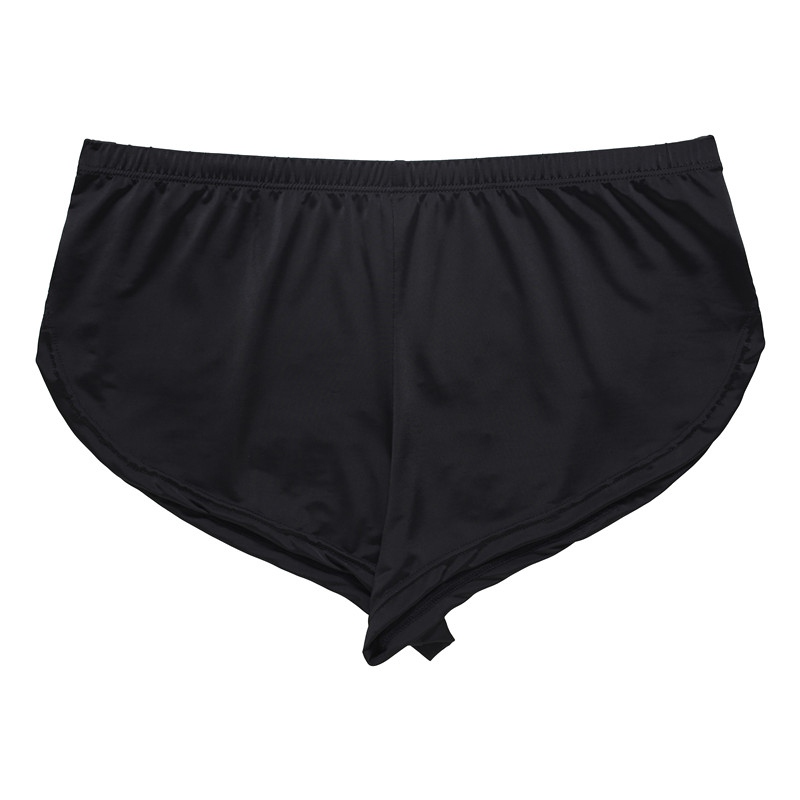 Men Sexy Boxer Shorts Sleepwear Solid Ice Silk Underwear Boxers Briefs