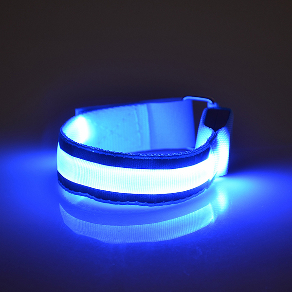 Safety White Glow Flash Reflective LED Light Strap Belt Night Runing ... Safety White Glow Flash Reflective LED Light Strap Belt Night Runing ...