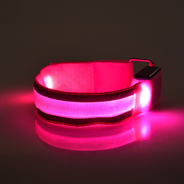 Safety White Glow Flash Reflective LED Light Strap Belt Night Runing ... Safety White Glow Flash Reflective LED Light Strap Belt Night Runing ...