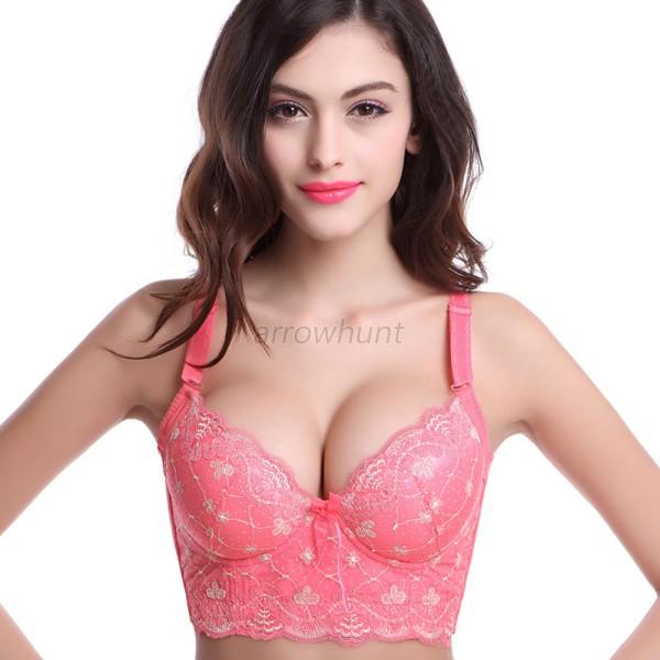 Sexy Women Ladies Underwire Lace Bra Push Up Brassiere 34 36 38 40 Cup