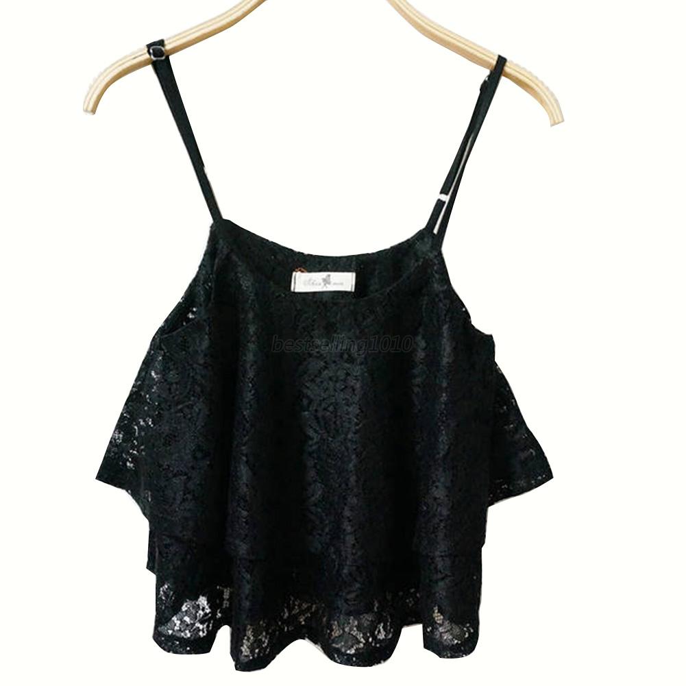 Sexy Women Lace Floral Crop Top Bralette Bralet Bra Bustier Cami Blouse